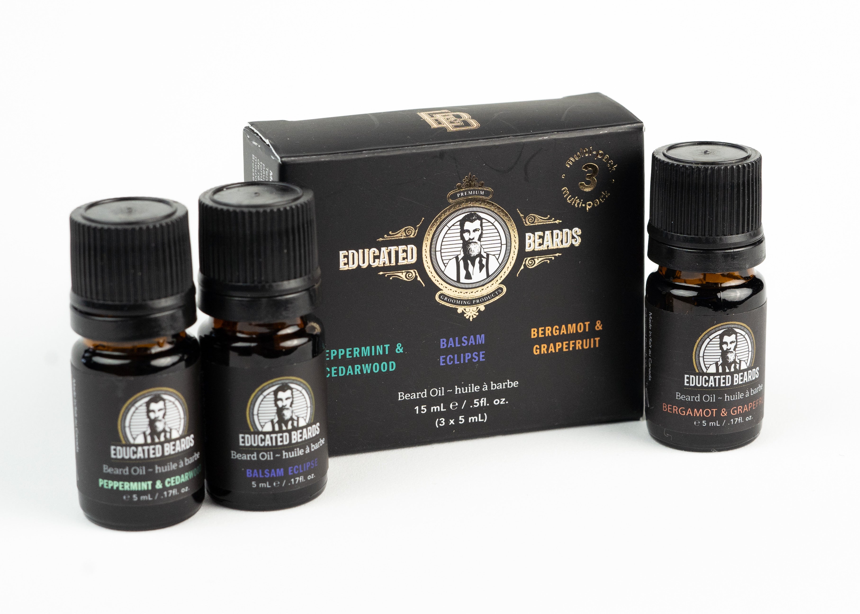 3 Pack Beard Oil 15ml/.51fl.oz – Educated Beards