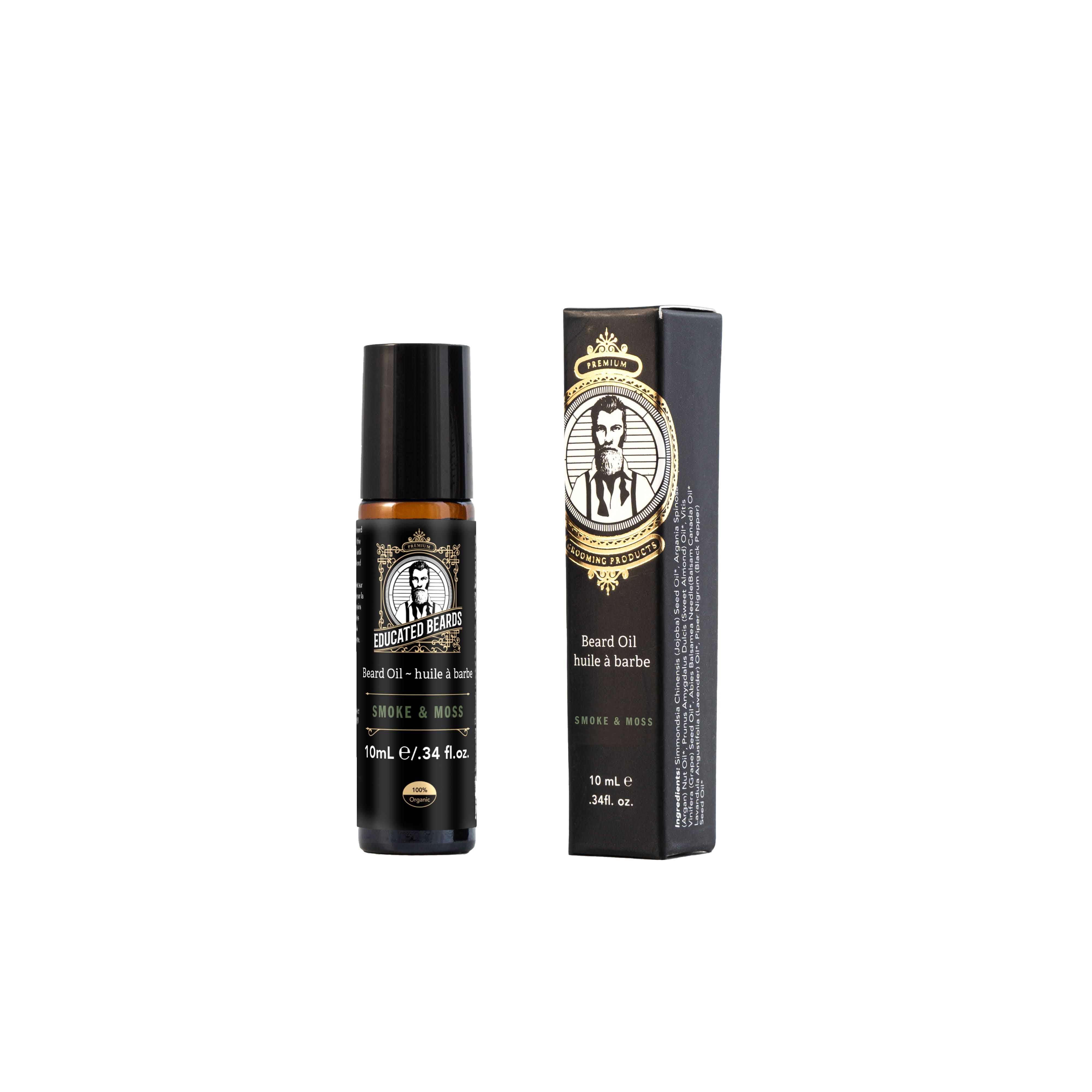 Smoke & Moss 10ml Roller Beard Oil | Educated Beards