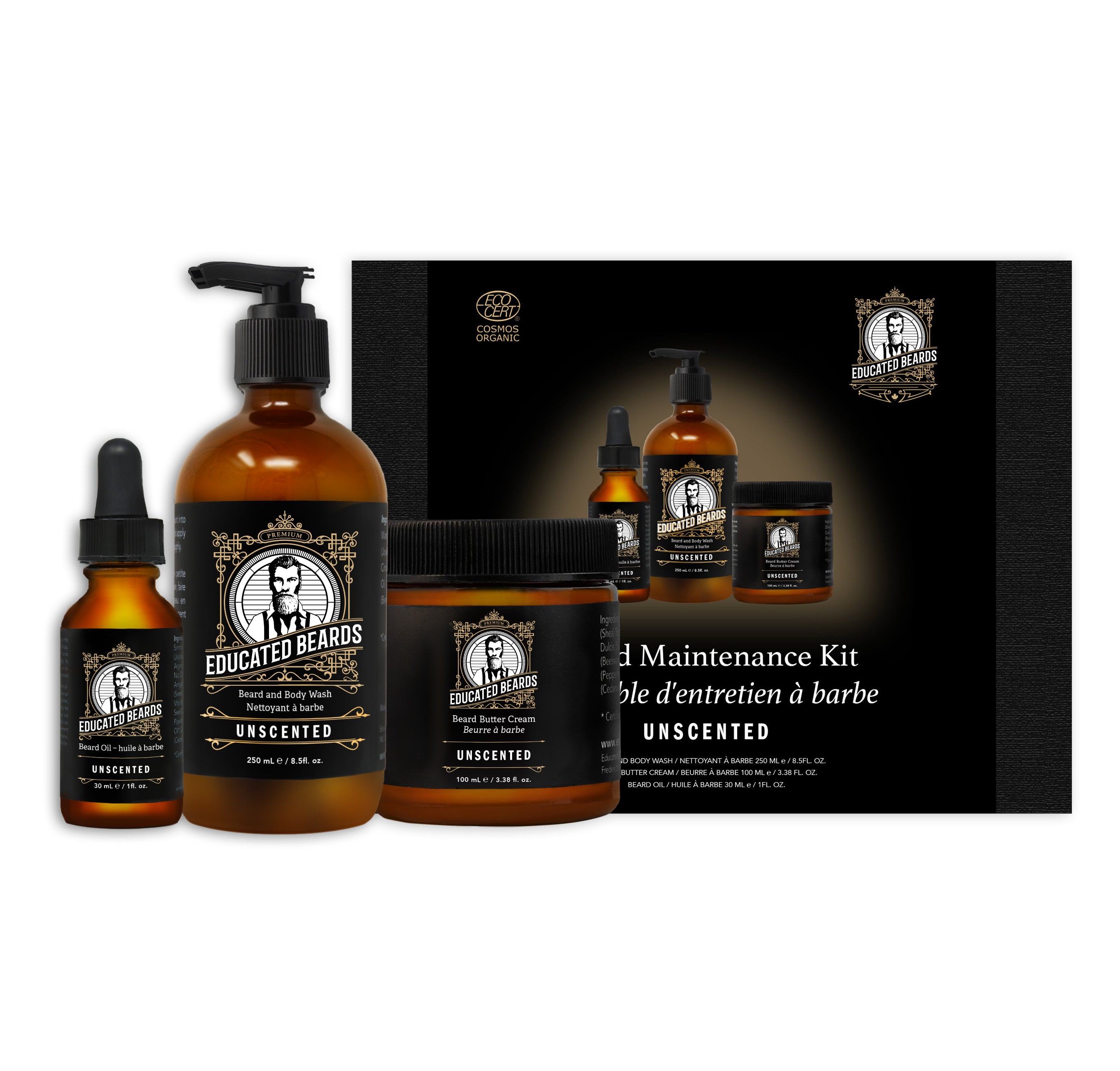 Unscented Beard Maintenance Kit – Educated Beards