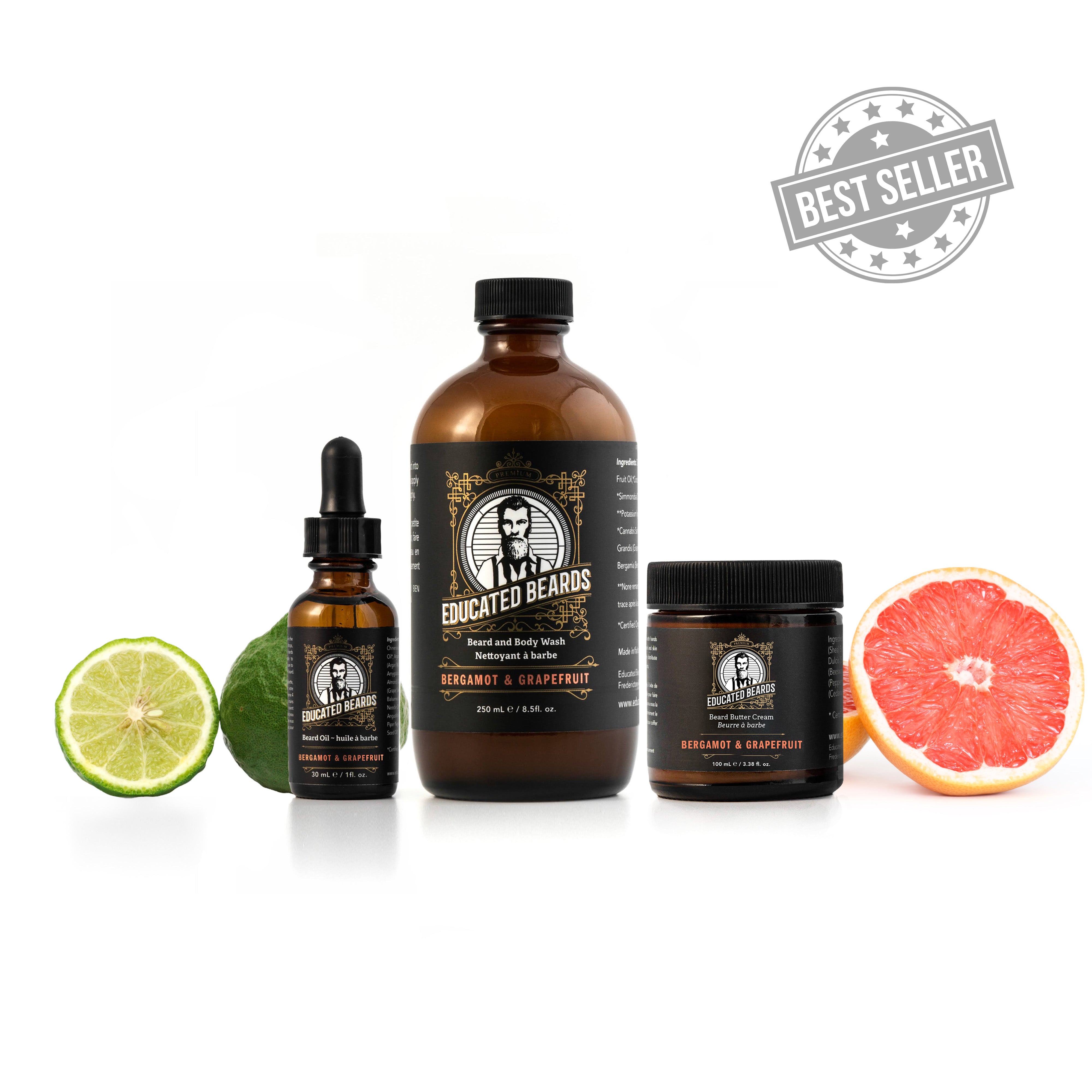 Bergamot Grapefruit Beard Maintenance Kit – Educated Beards